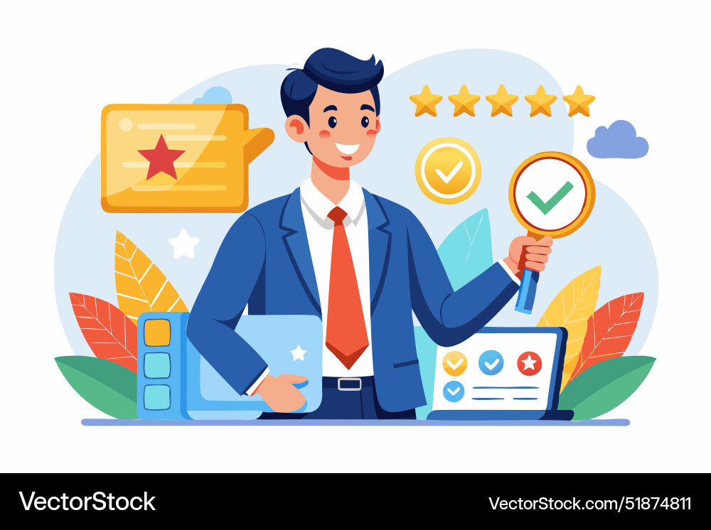 Business performance evaluation Royalty Free Vector Image
