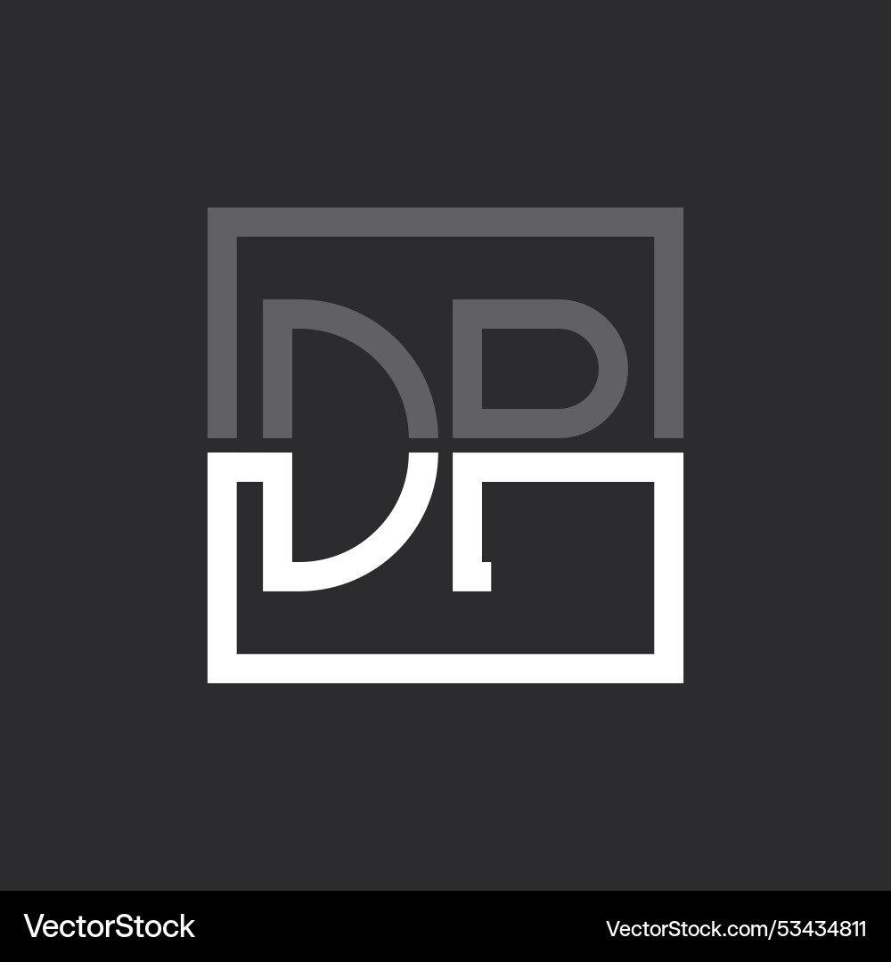 Creative modern minimalist dp letter logo design Vector Image