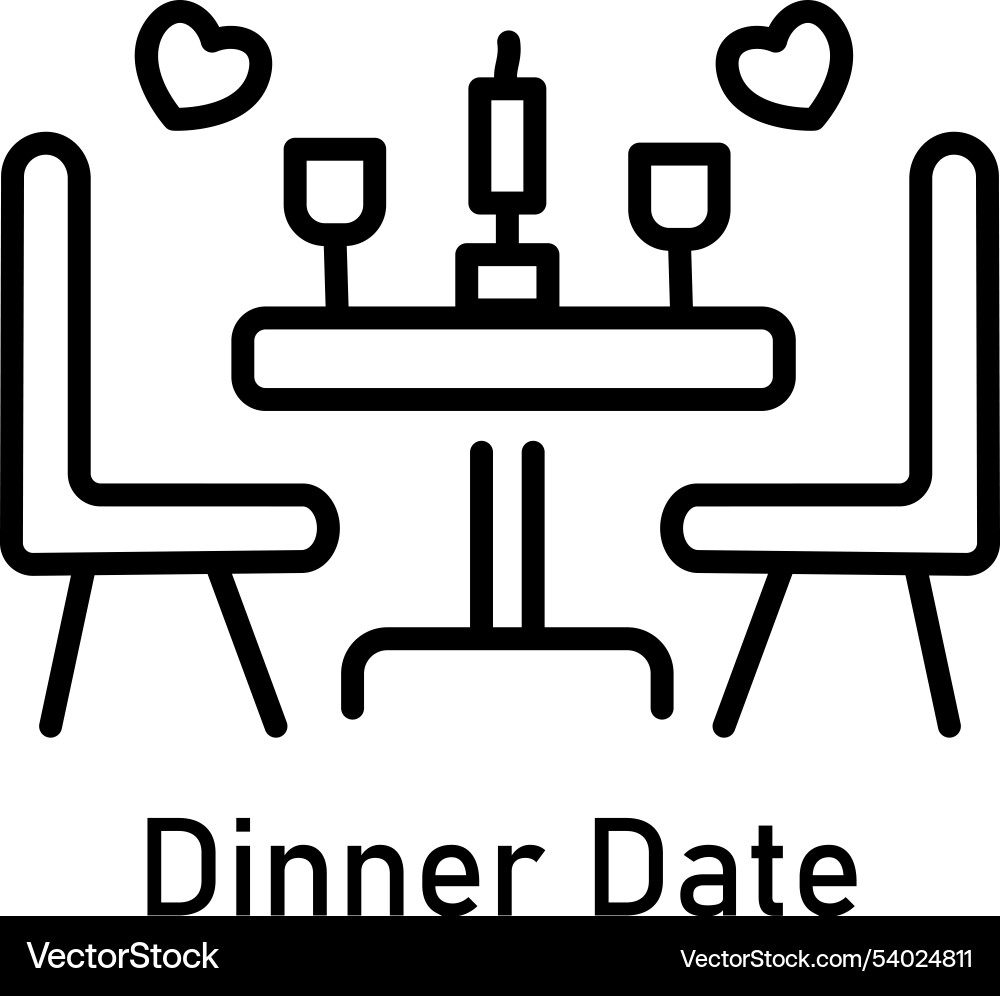 Dinner Date Royalty Free Vector Image Vectorstock