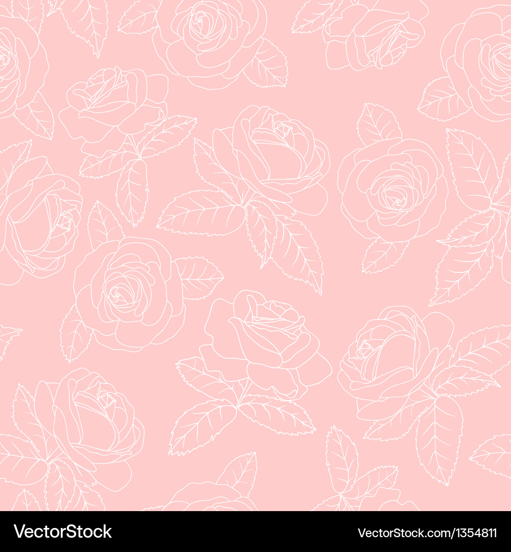 Pink roses Royalty Free Vector Image - VectorStock