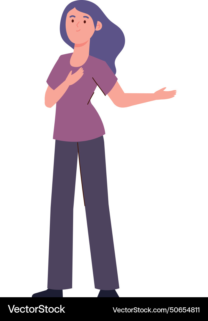 Poet woman character Royalty Free Vector Image