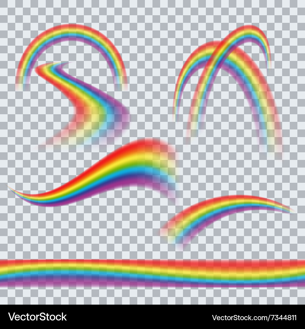 Rainbow isolated shape 1 Royalty Free Vector Image