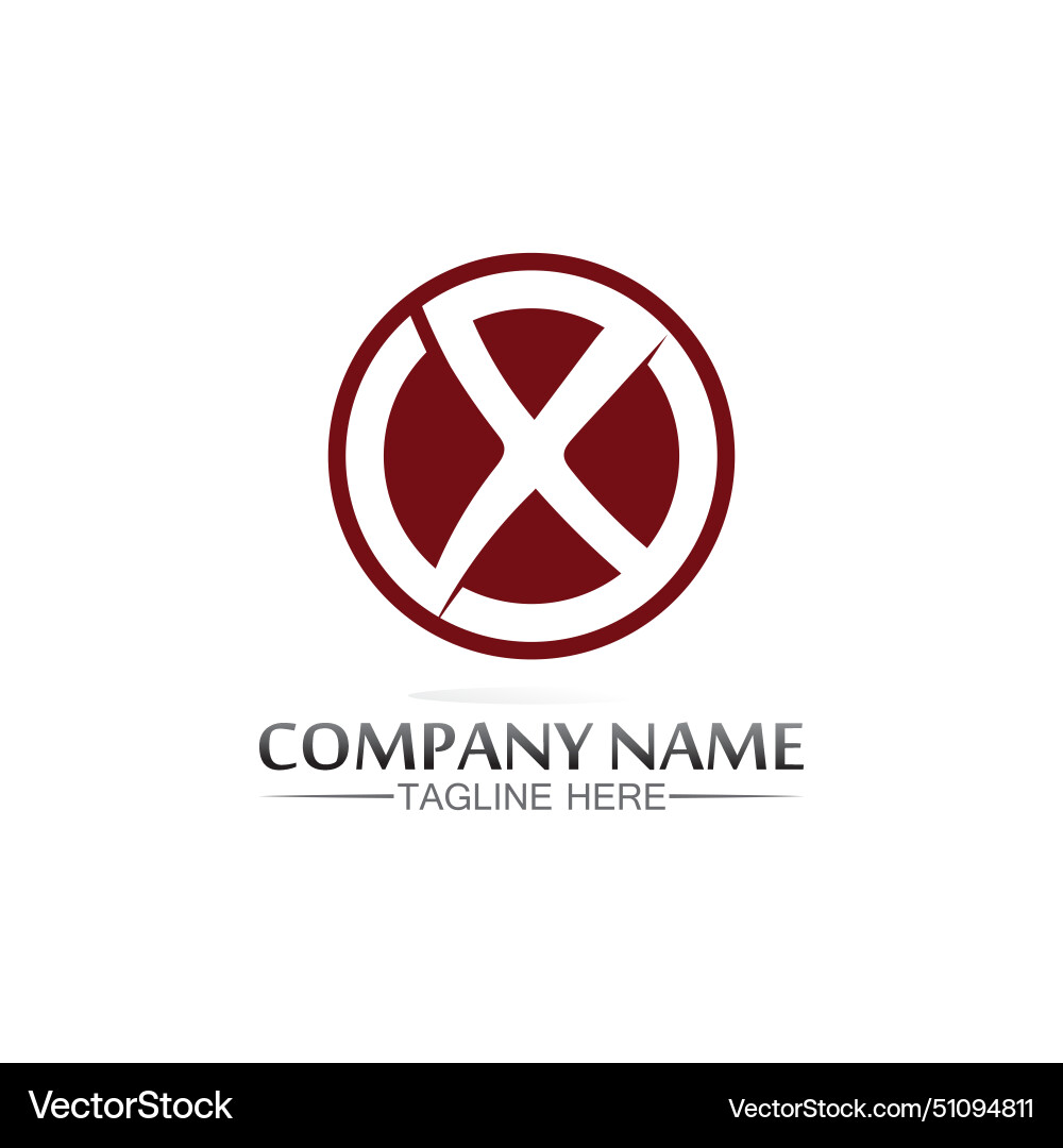 X logo and letter template design graphic Vector Image
