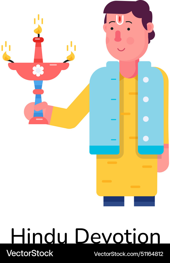 Hindu devotion Royalty Free Vector Image - VectorStock