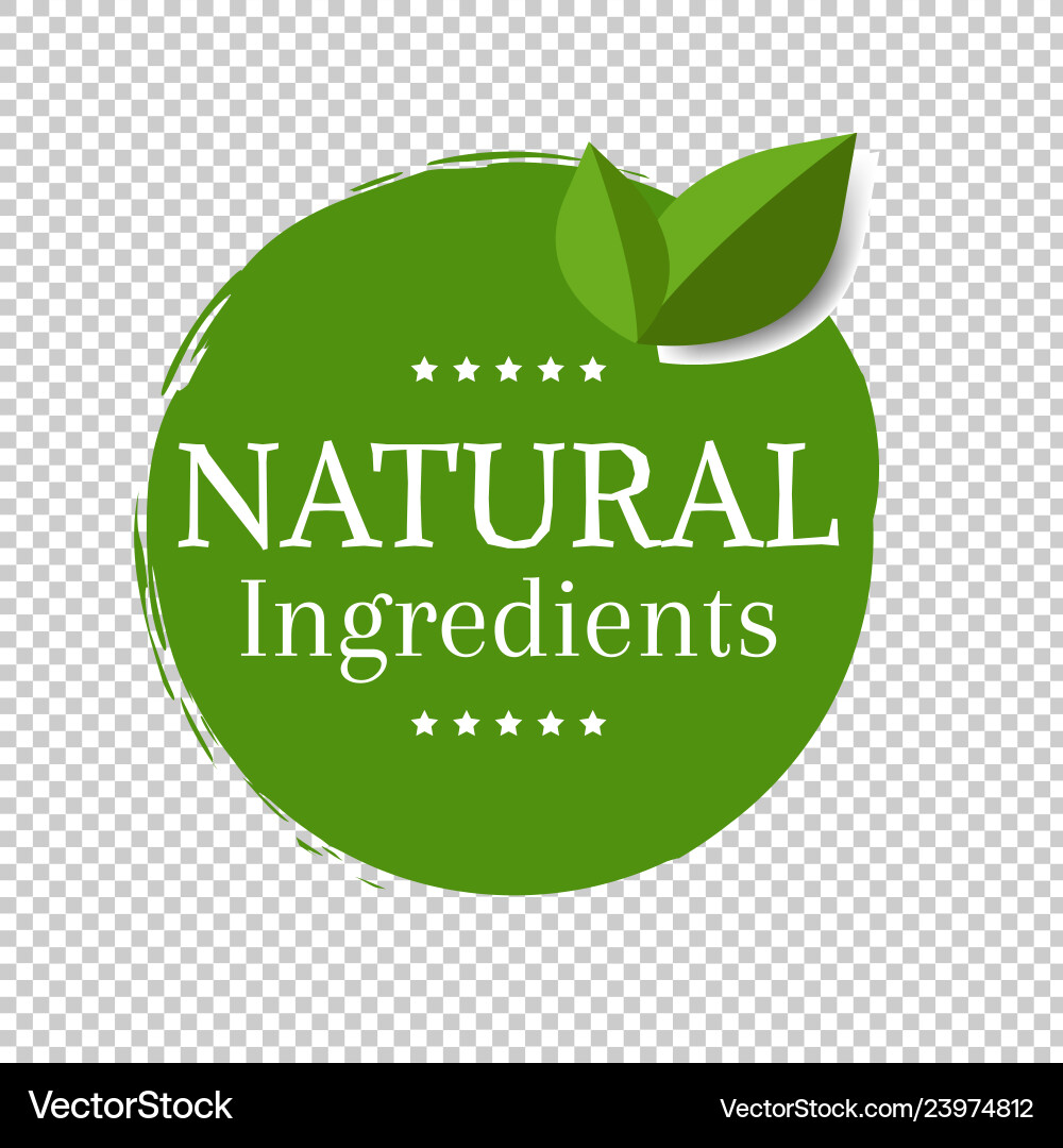 Natural label isolated transparent background Vector Image