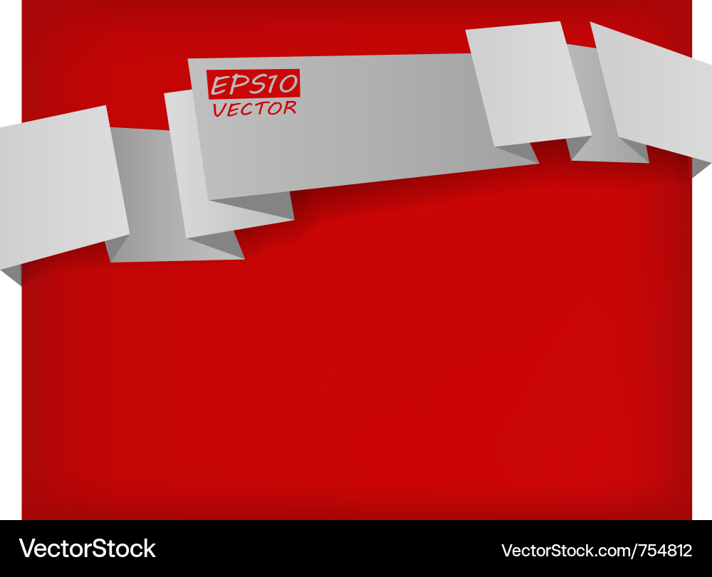 Origami Paper Banners Royalty Free Vector Image
