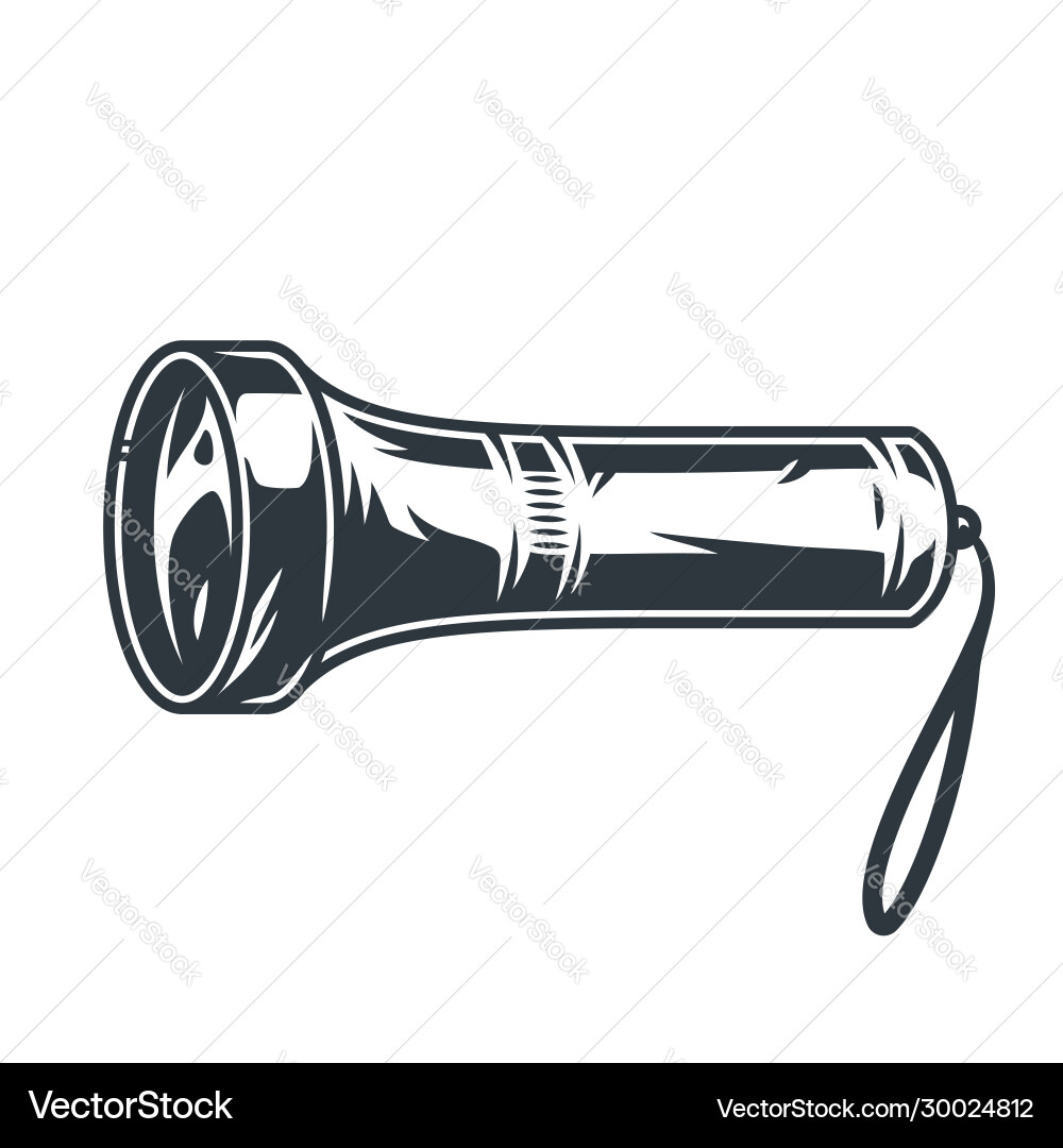 Pocket flashlight lantern for tourism and camping Vector Image