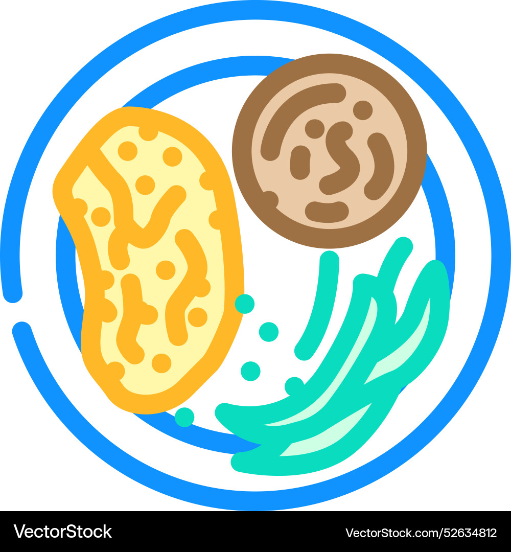 Restaurant chicken fried color icon Royalty Free Vector