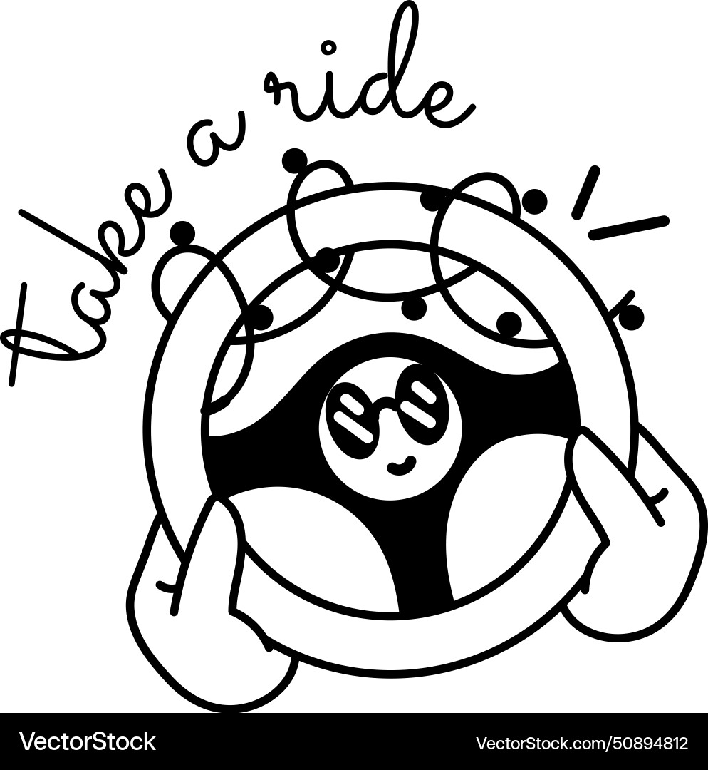 Take a ride Royalty Free Vector Image - VectorStock