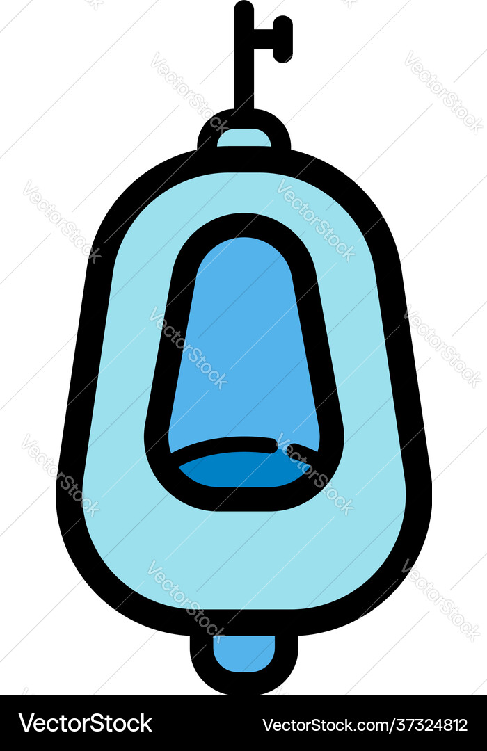 Urinal outline icon set-01 Royalty Free Vector Image