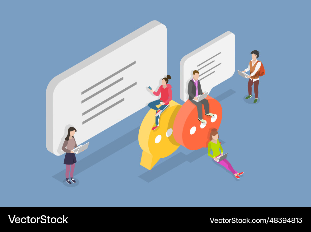 3d isometric flat conceptual Royalty Free Vector Image
