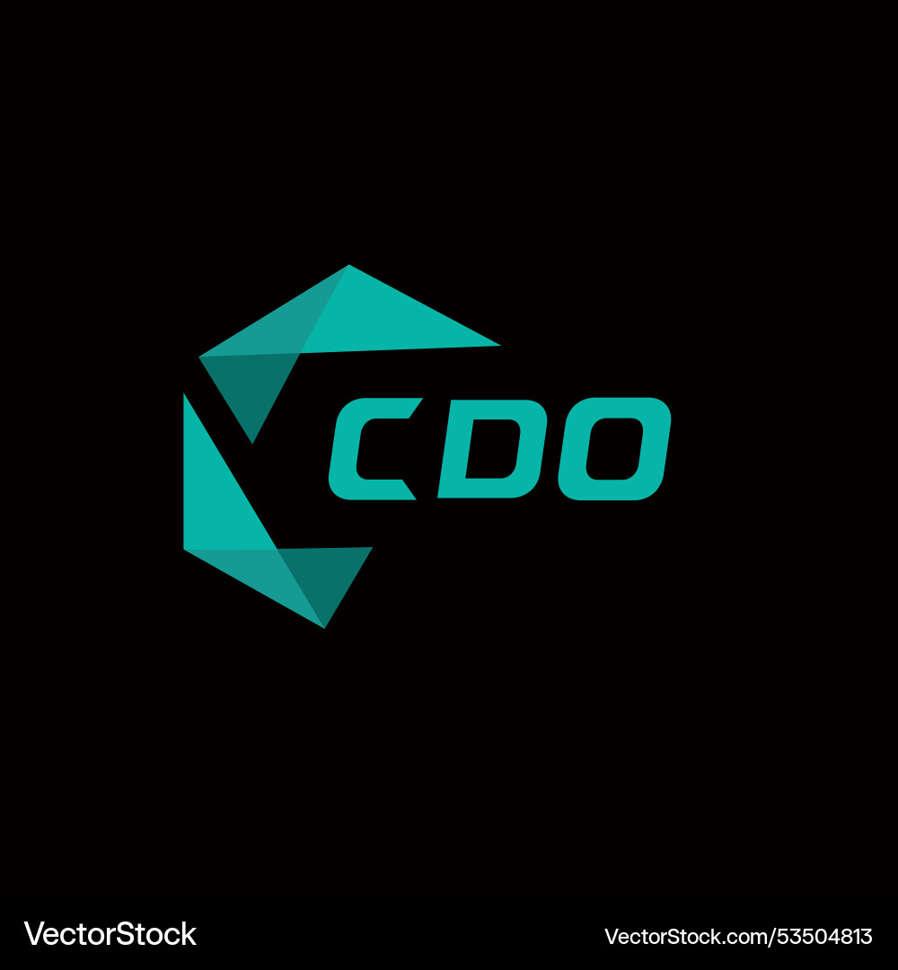 Cdo creative minimalist letter logo unique Vector Image