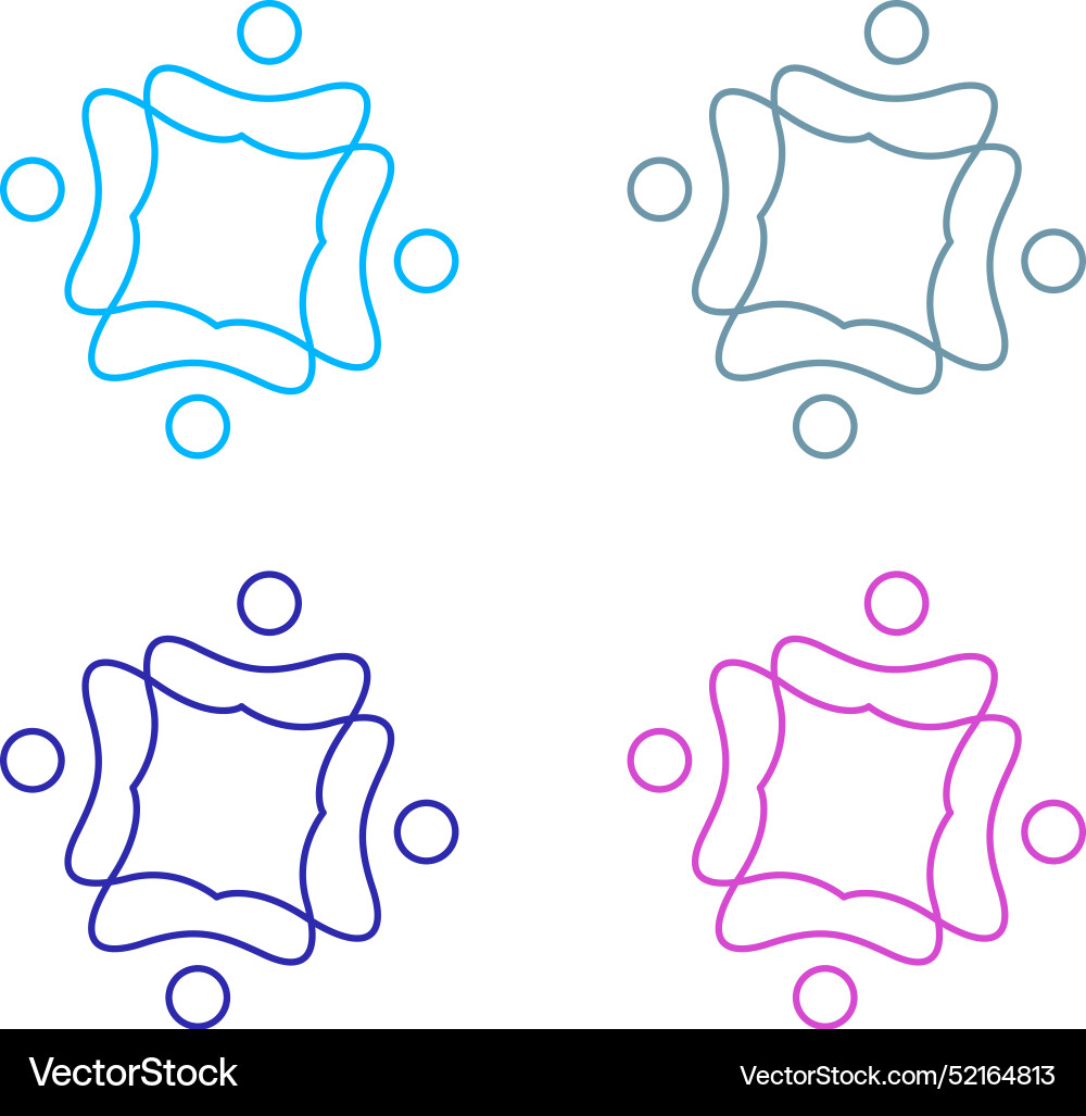 Connected people together teamwork sign symbol Vector Image