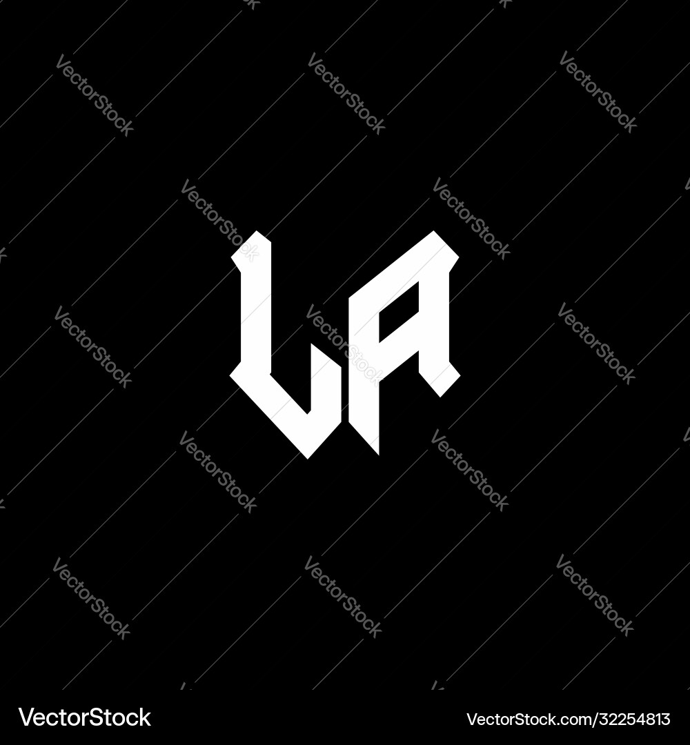 La logo monogram with shield shape design template