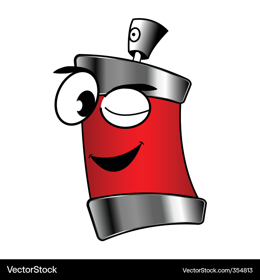 Spray can cartoon Royalty Free Vector Image - VectorStock