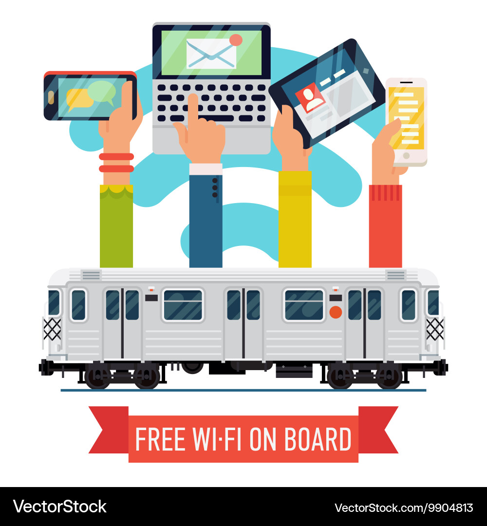 Subway wifi poster Royalty Free Vector Image - VectorStock