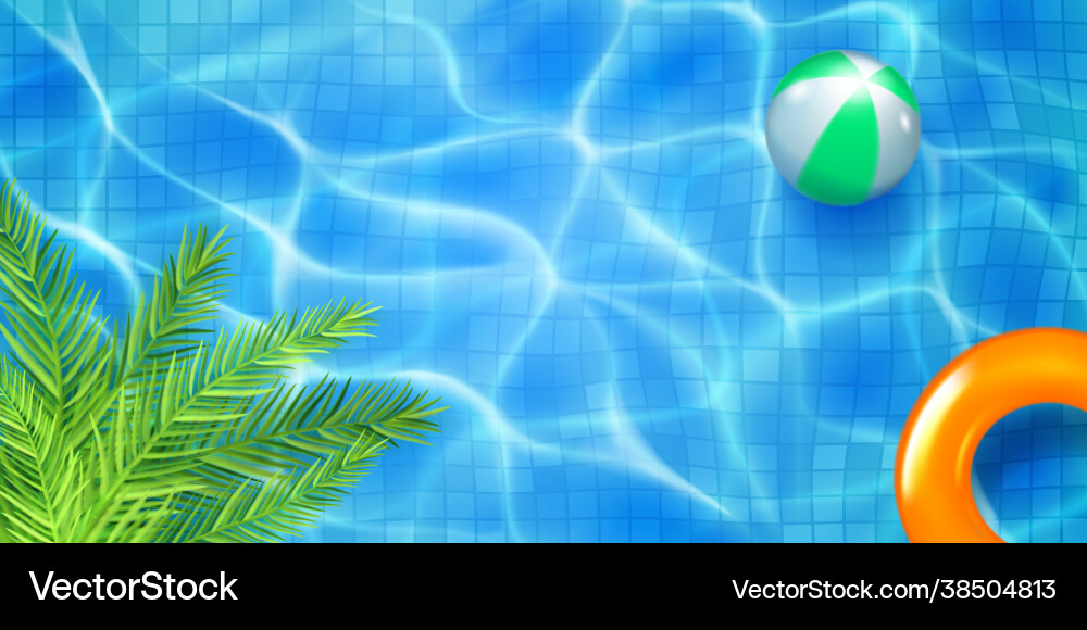Swimming pool top view Royalty Free Vector Image