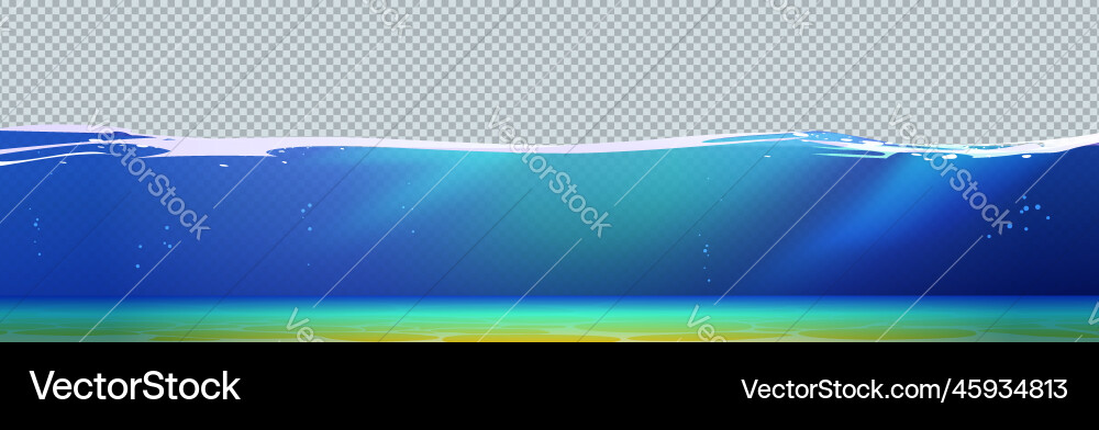 Water surface isolated underwater texture Vector Image