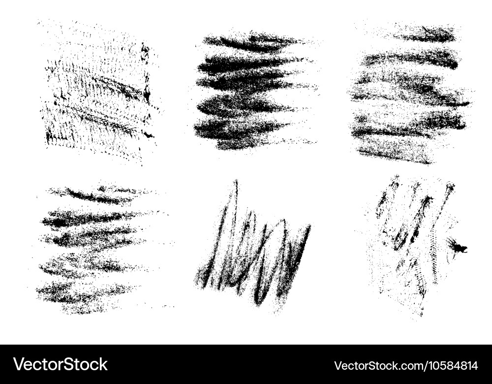 Black crayons hand drawing abstract white Vector Image