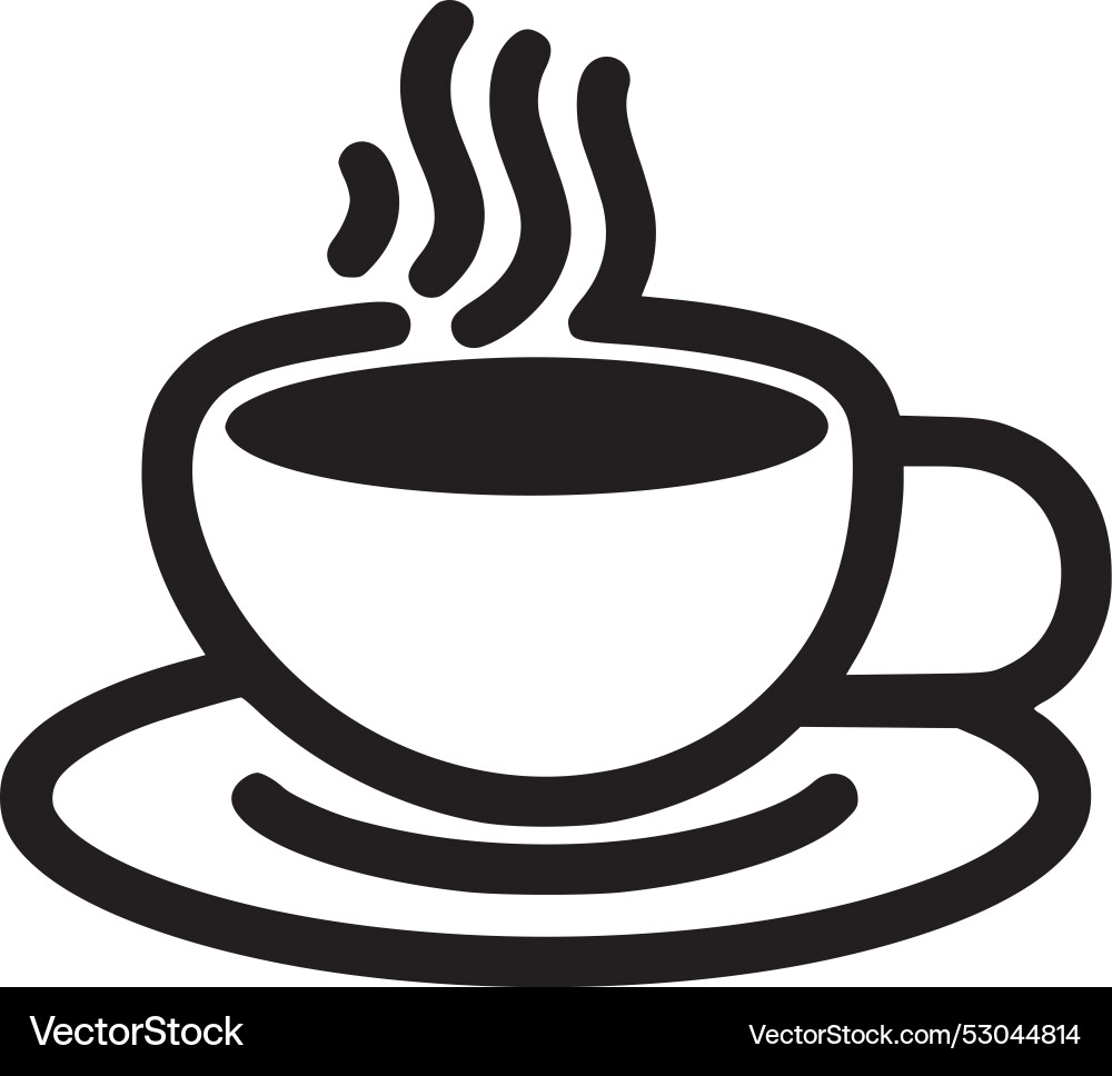 Coffee - black and white Royalty Free Vector Image