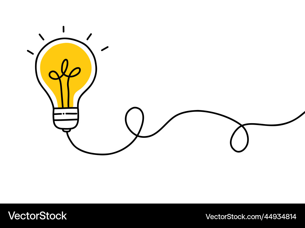 Creative Lightbulb Idea Royalty Free Vector Image