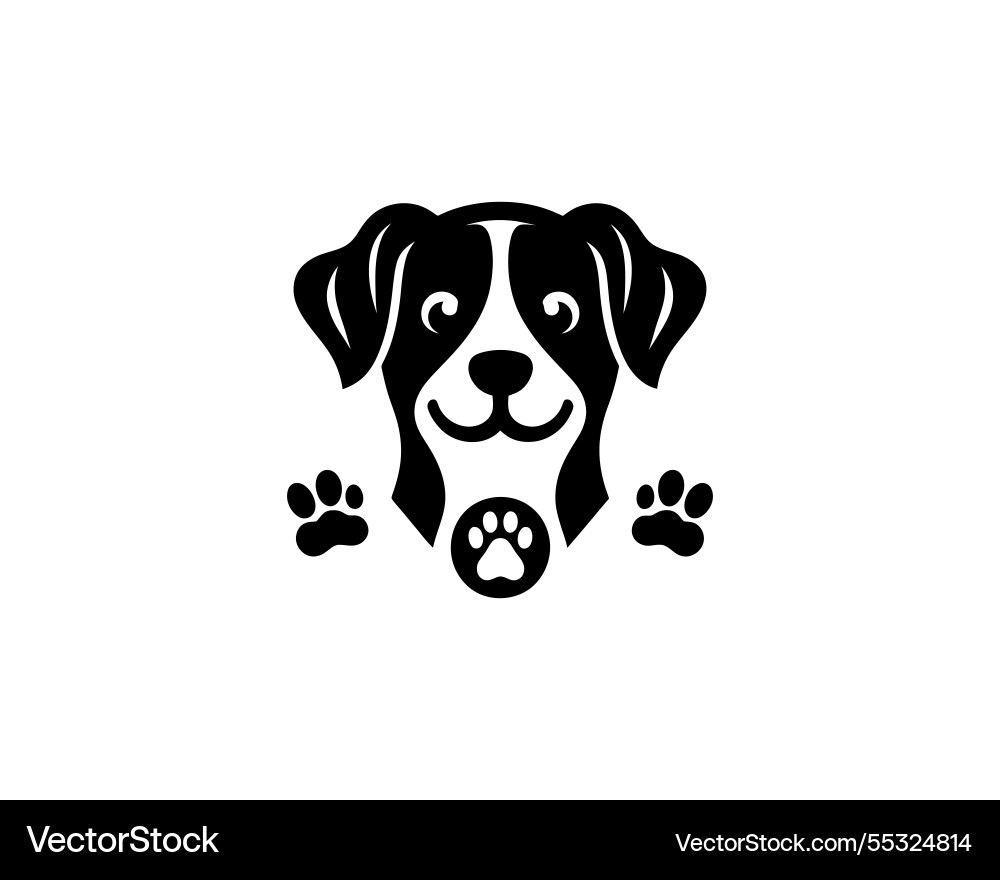 Dog logo design template Royalty Free Vector Image