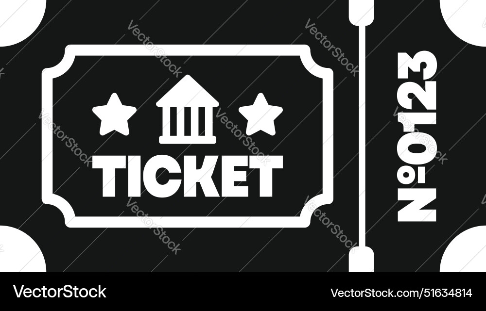 Museum ticket icon representing art gallery pass Vector Image