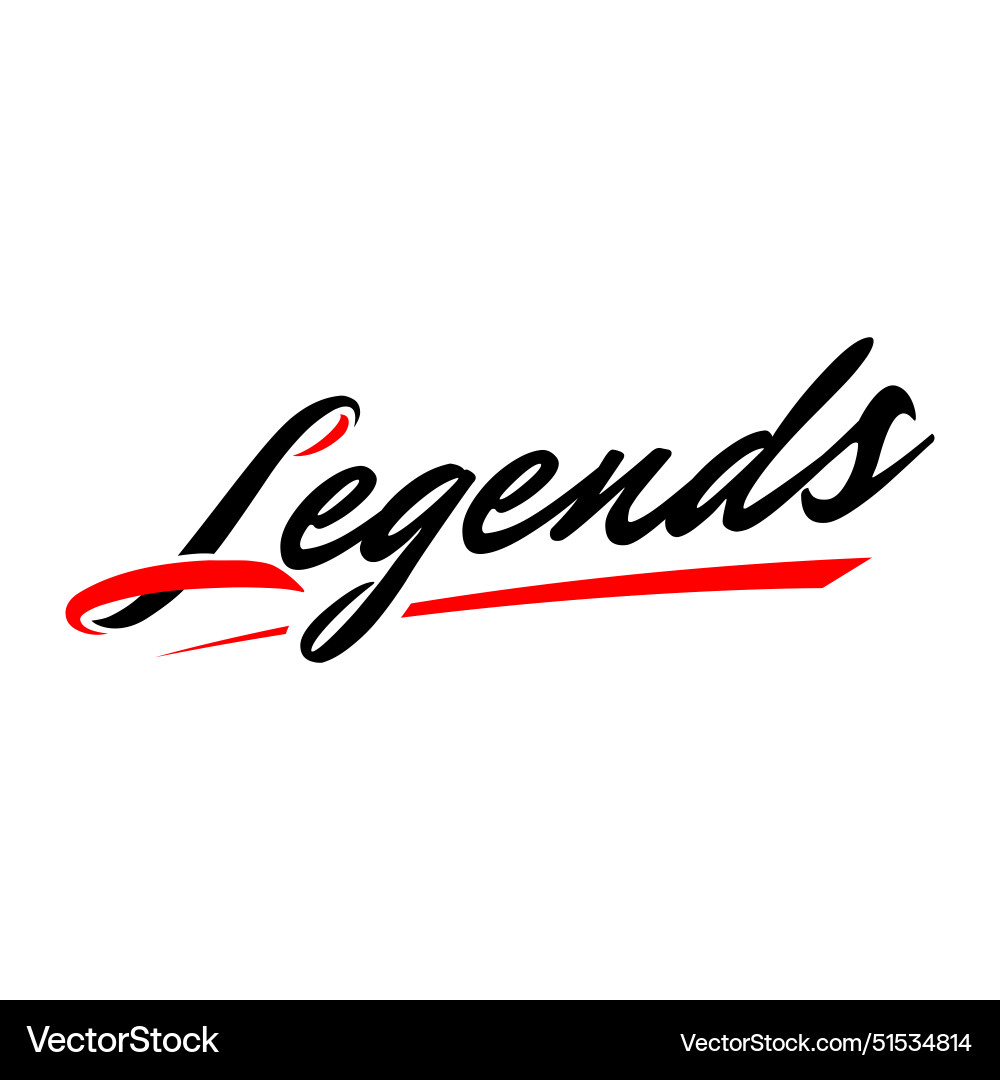 Sporty lettering emblem legend logo typography Vector Image