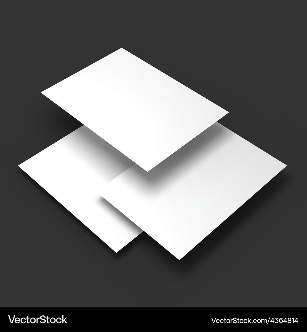 Stack of pages with curved corners business Vector Image