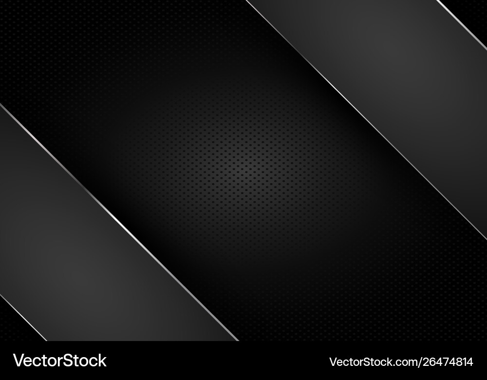 Tech dark design with perforated metal texture Vector Image