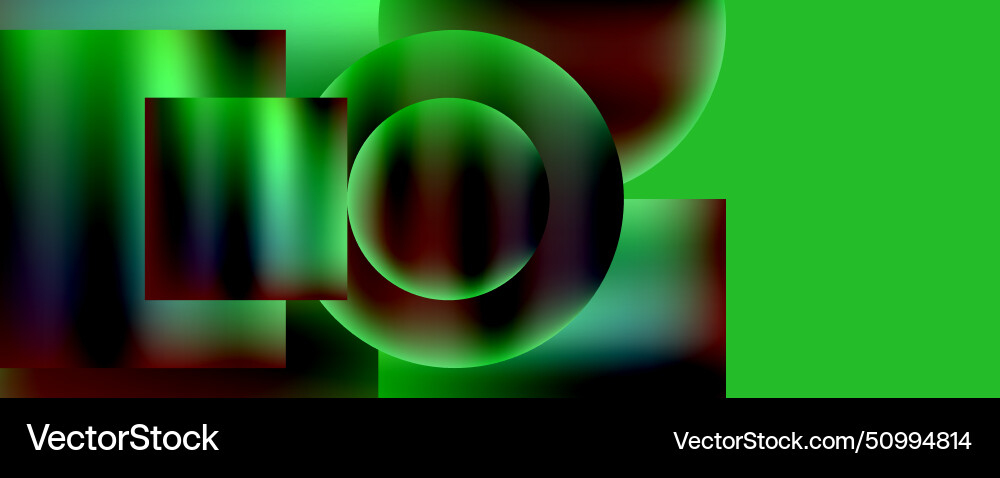 Vibrant electric blue circle on neon green Vector Image