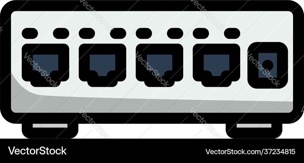 Ethernet switch icon Royalty Free Vector Image