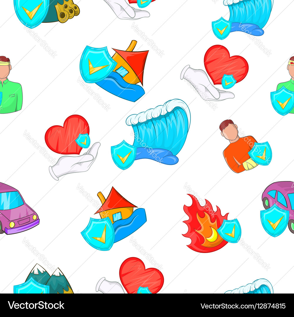 Incident pattern cartoon style Royalty Free Vector Image