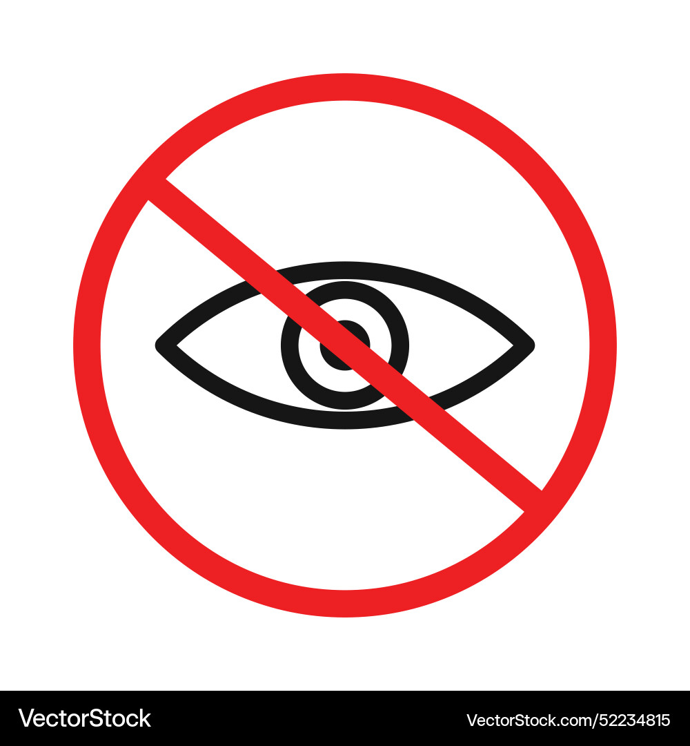No view icon black line art logo Royalty Free Vector Image