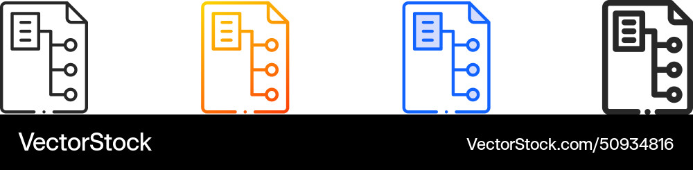 Big data iconthin linear gradient blue stroke Vector Image