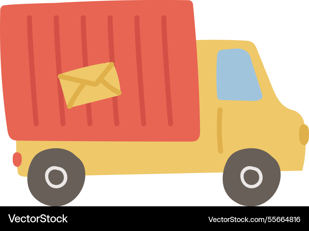 Cartoon lorry truck Royalty Free Vector Image - VectorStock