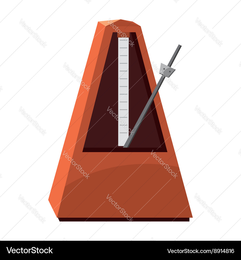 Classic metronome icon cartoon style Royalty Free Vector