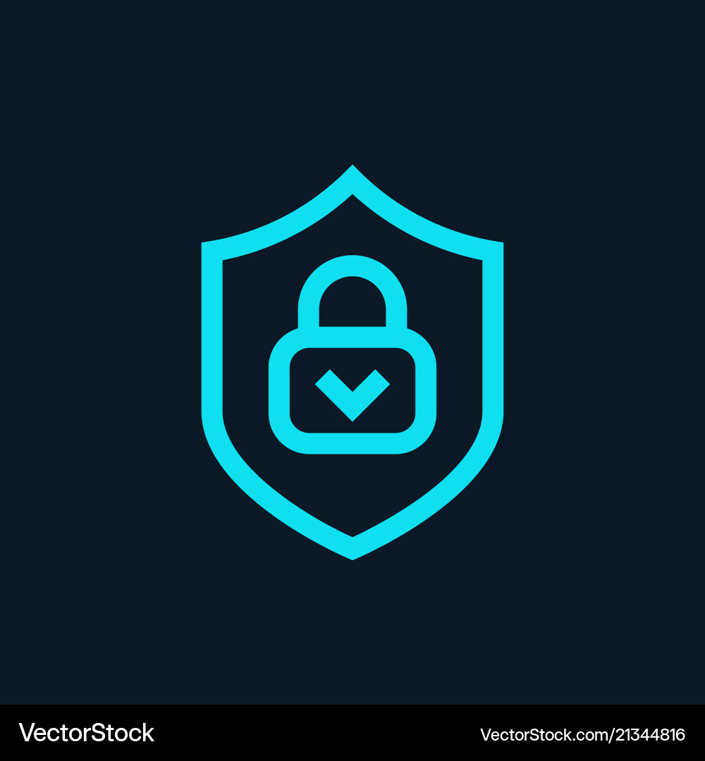 Cybersecurity icon online protection symbol Vector Image