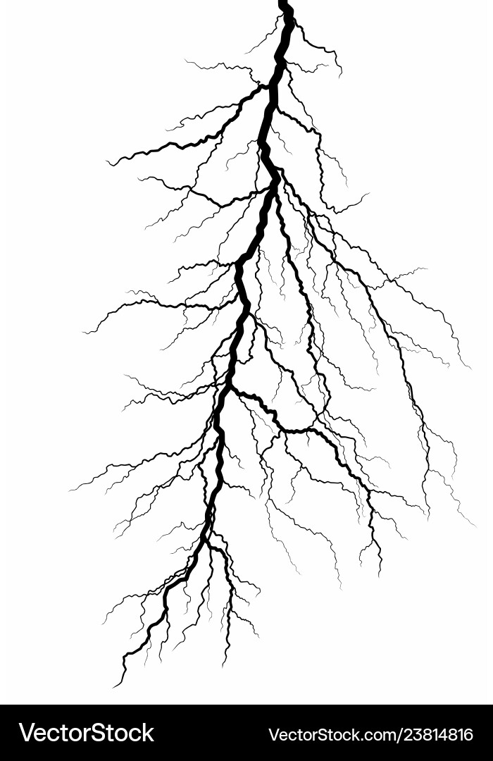 Dramatic Lightning Strike Royalty Free Vector Image