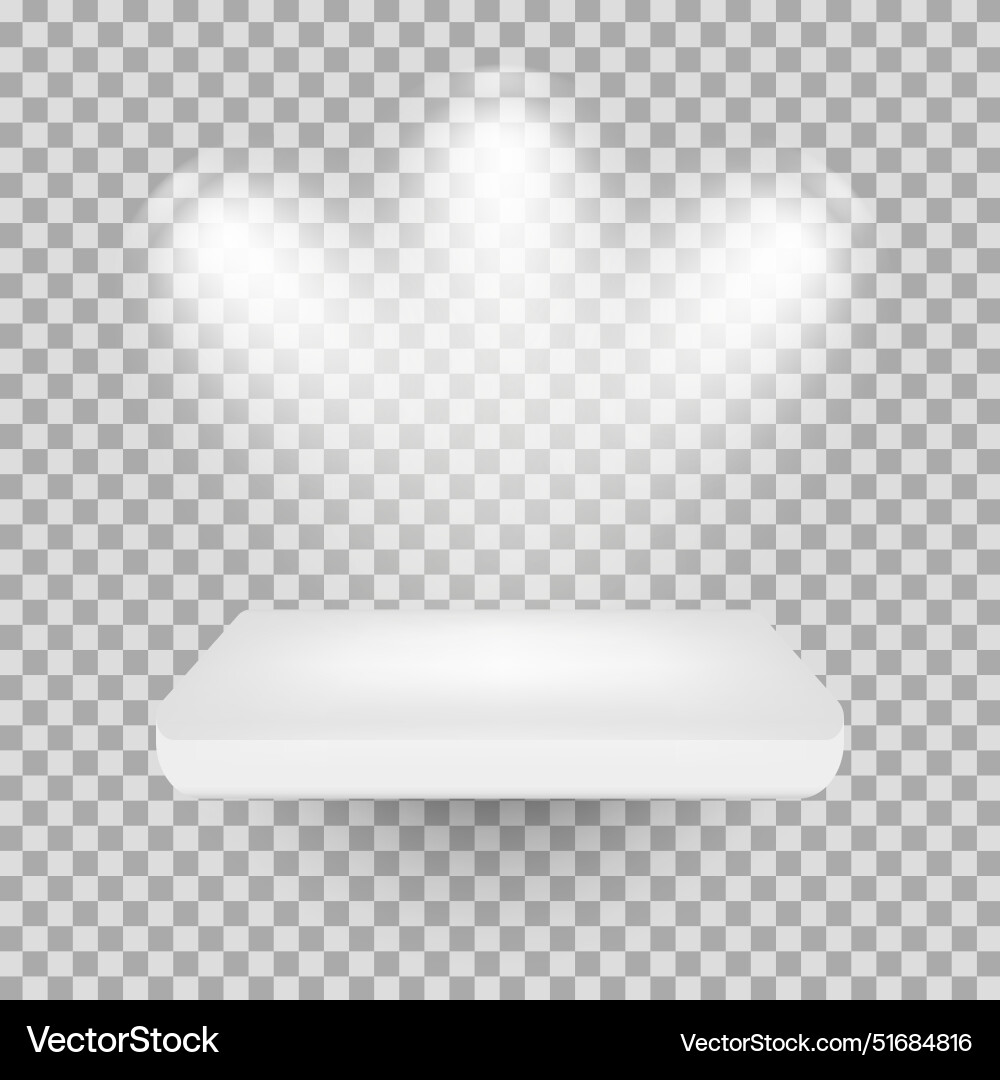 Empty shelf for exhibit Royalty Free Vector Image