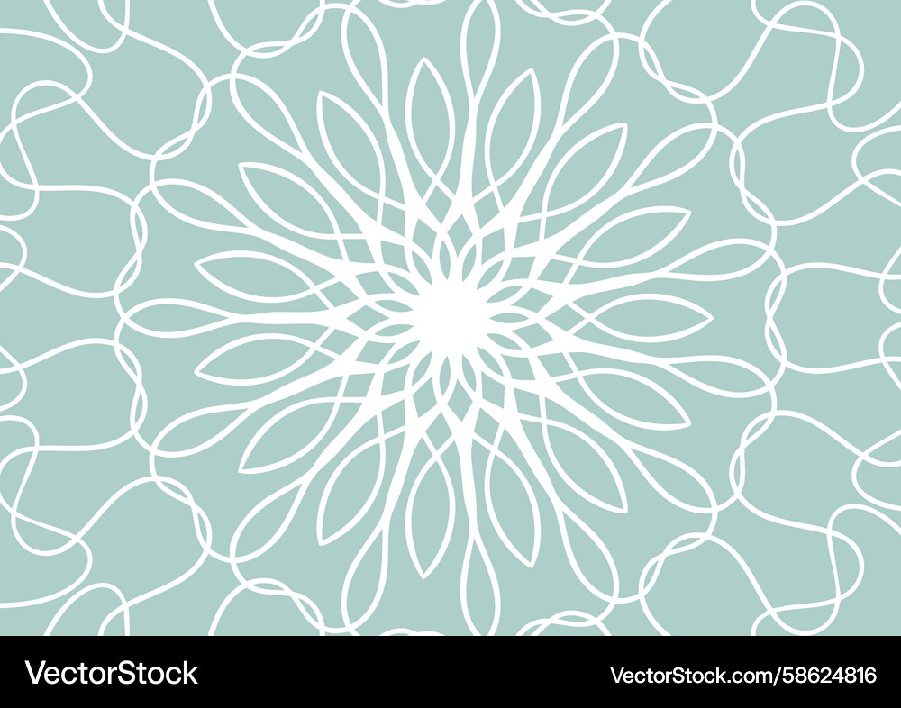 Mandala soft green art line pattern background – Royalty-Free Vector ...