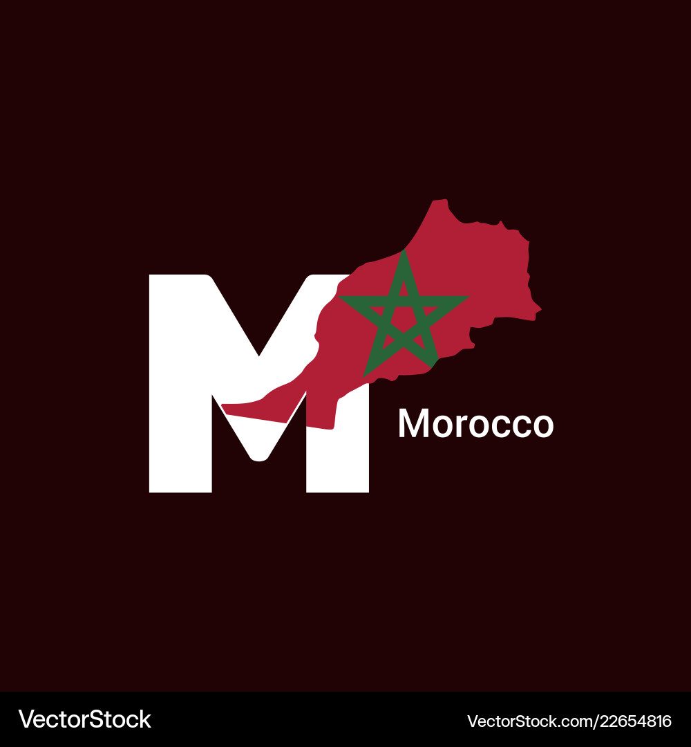 Morocco Initial Letter Logo Royalty Free Vector Image