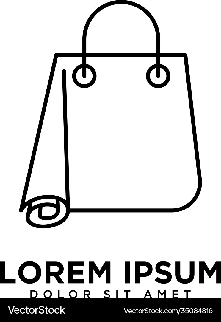 Paper store design shopping simple Royalty Free Vector Image