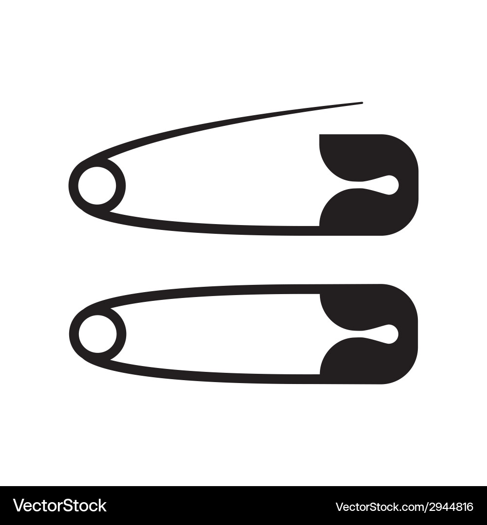 Safety pins Royalty Free Vector Image - VectorStock
