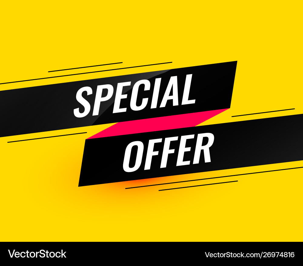 Special offer modern sale banner design template Vector Image