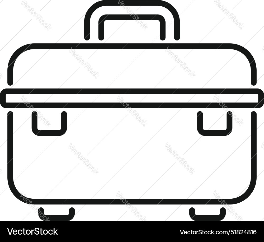 Travel case symbolizing vacation and packing Vector Image