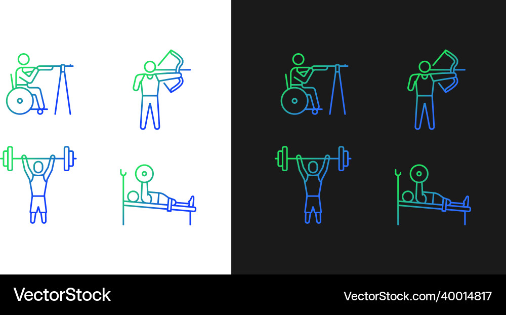 Adaptive Sports Icon Set Royalty Free Vector Image