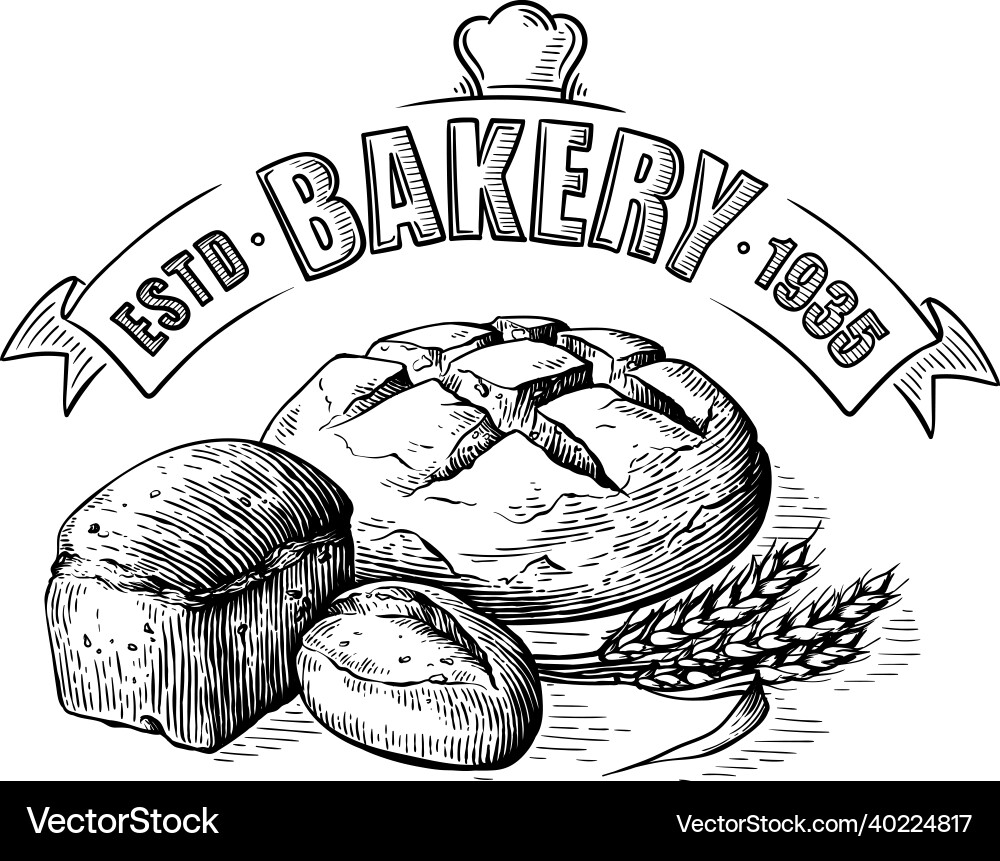 Bread hand drawn set other Royalty Free Vector Image