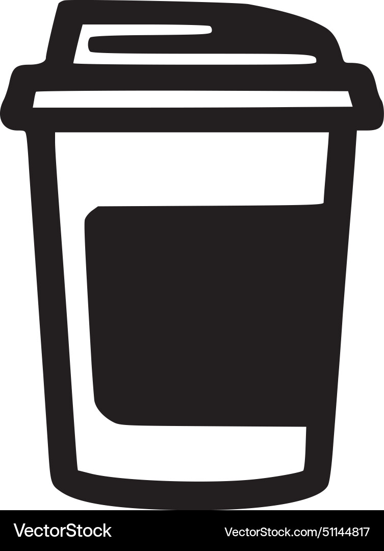 Coffee - black and white isolated icon Royalty Free Vector