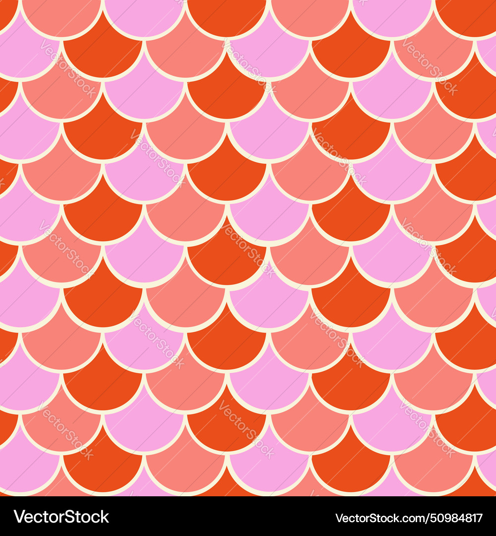 Colorful geometric fish scales seamless pattern Vector Image